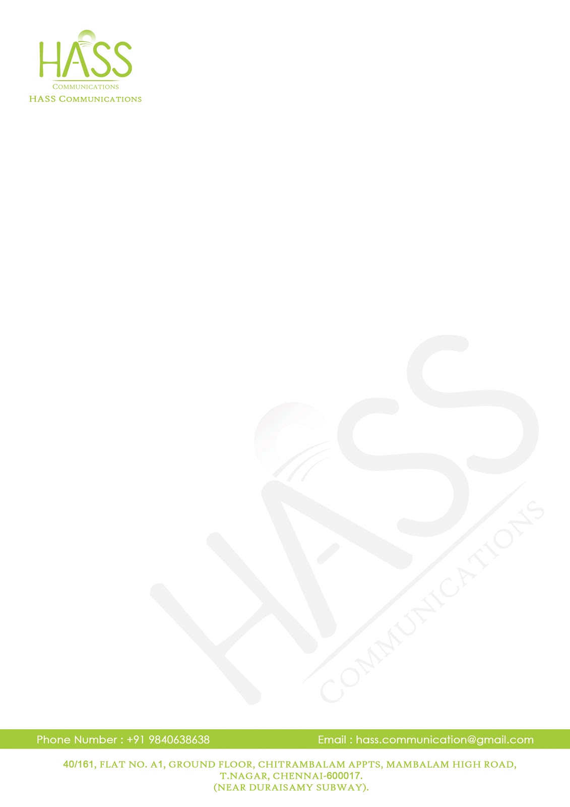 Snowdrop Creative Studio: Hass Communication : Logo, Visiting Card ...