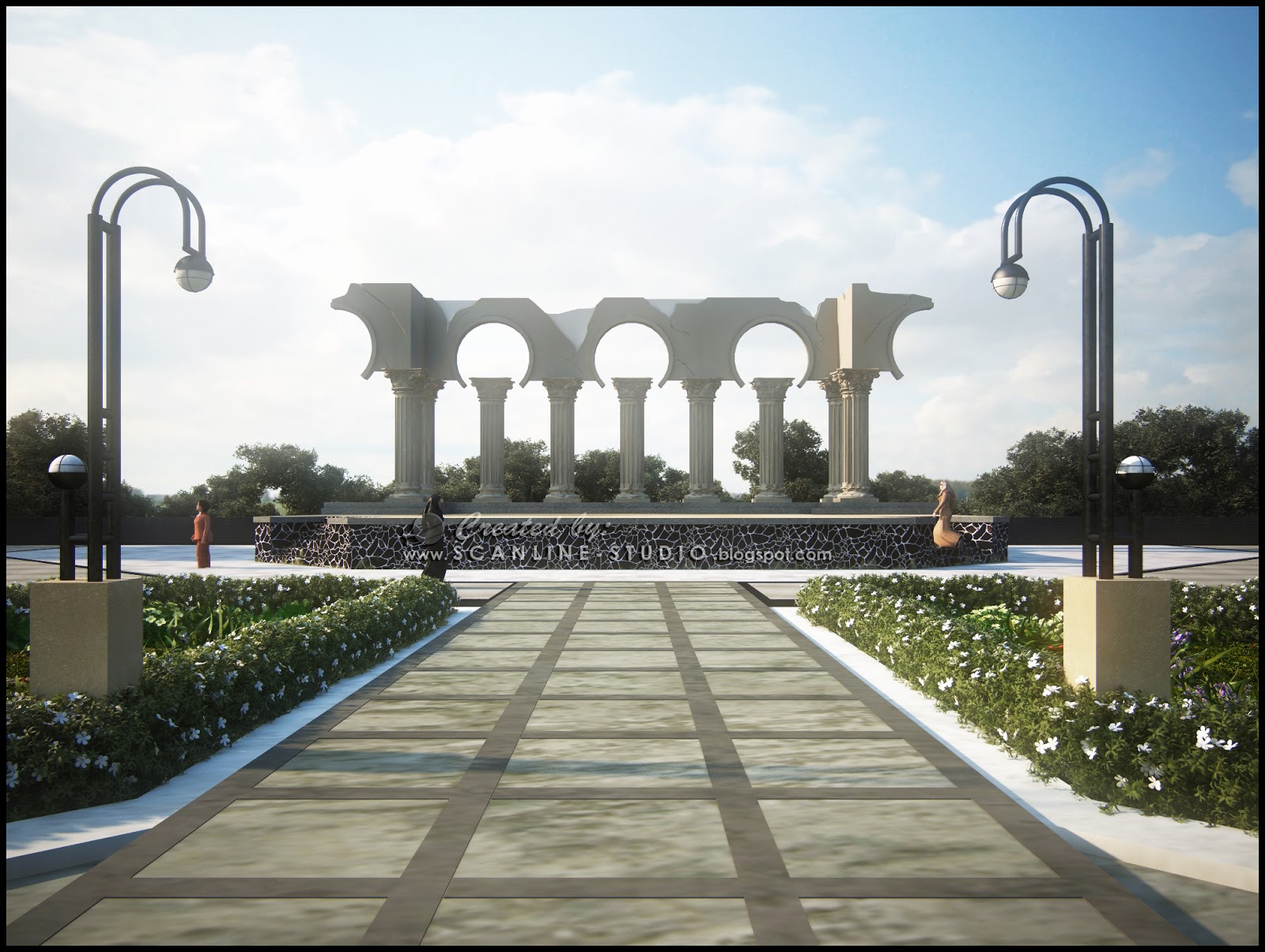 Scanline Art Gallery: DESAIN TAMAN RTH GUNUNG KIDUL