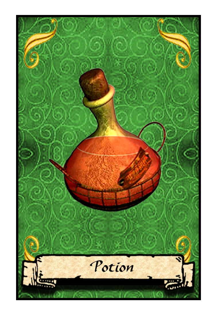 3D Board Games And Miniatures: HeroQuest - Cartes Potions