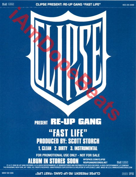 iAmDopeBeats Catalog: Re-Up Gang - Fast Life [Promo CD Single]