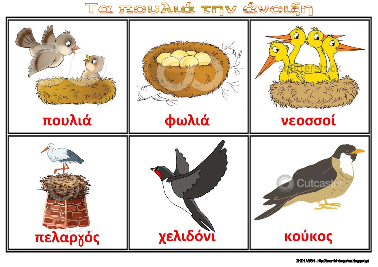 Το νέο νηπιαγωγείο που ονειρεύομαι : Πίνακες αναφοράς για την άνοιξη