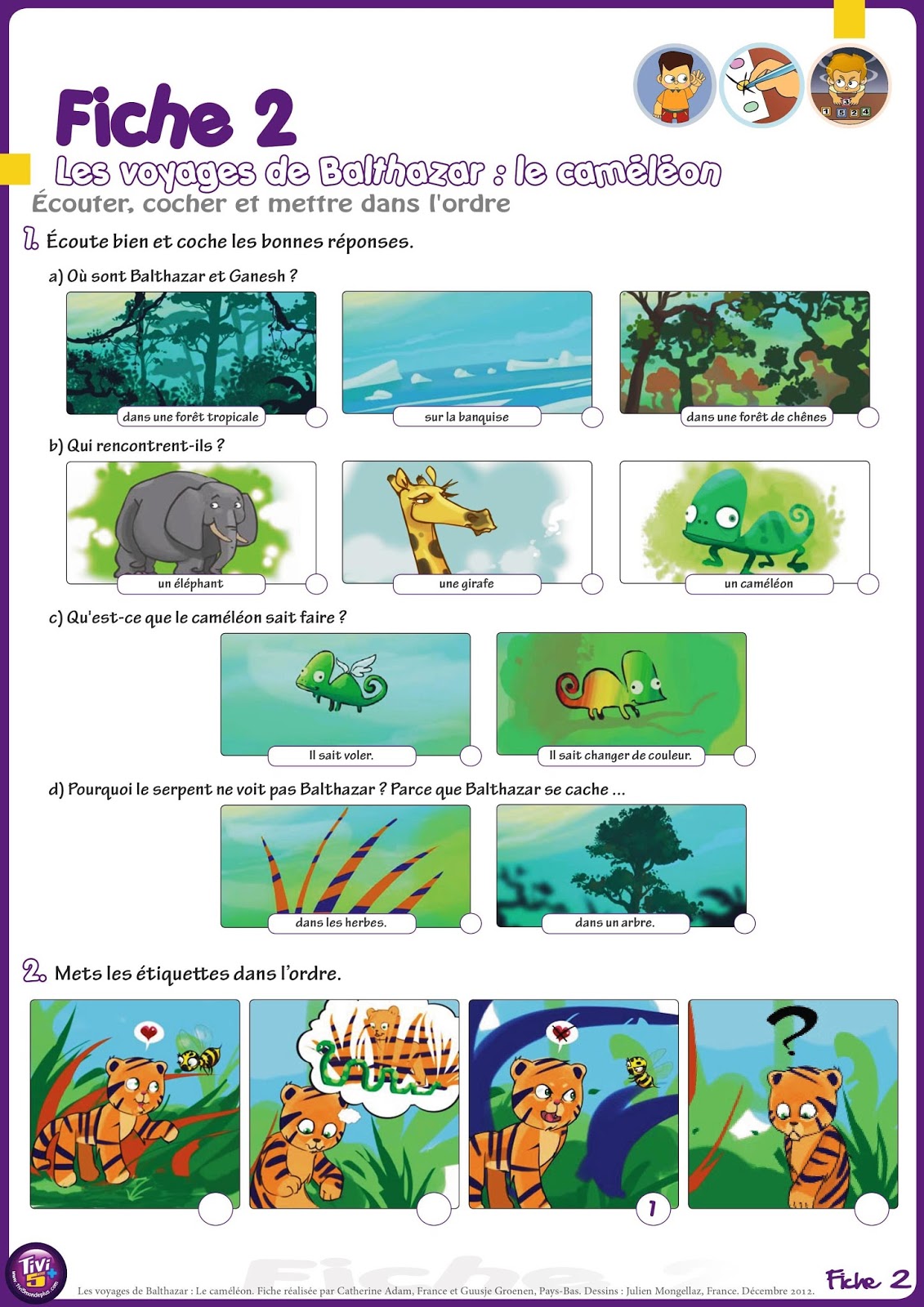 TICs en FLE: Travailler le lexique des animaux à partir d'un dessin animé