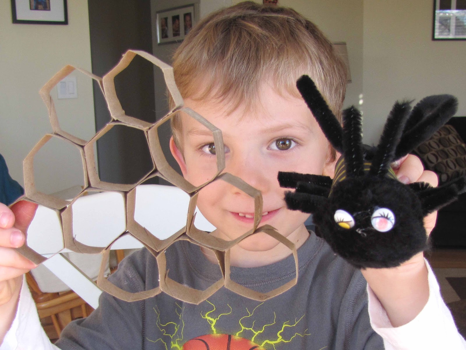 Paper Tube Honeycomb Bee Craft | School Time Snippets