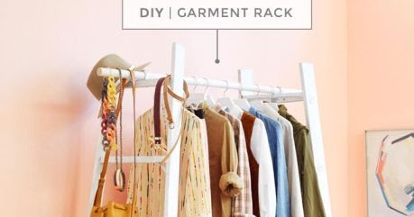 Make A Garment Rack From A Ladder | Find My DIY