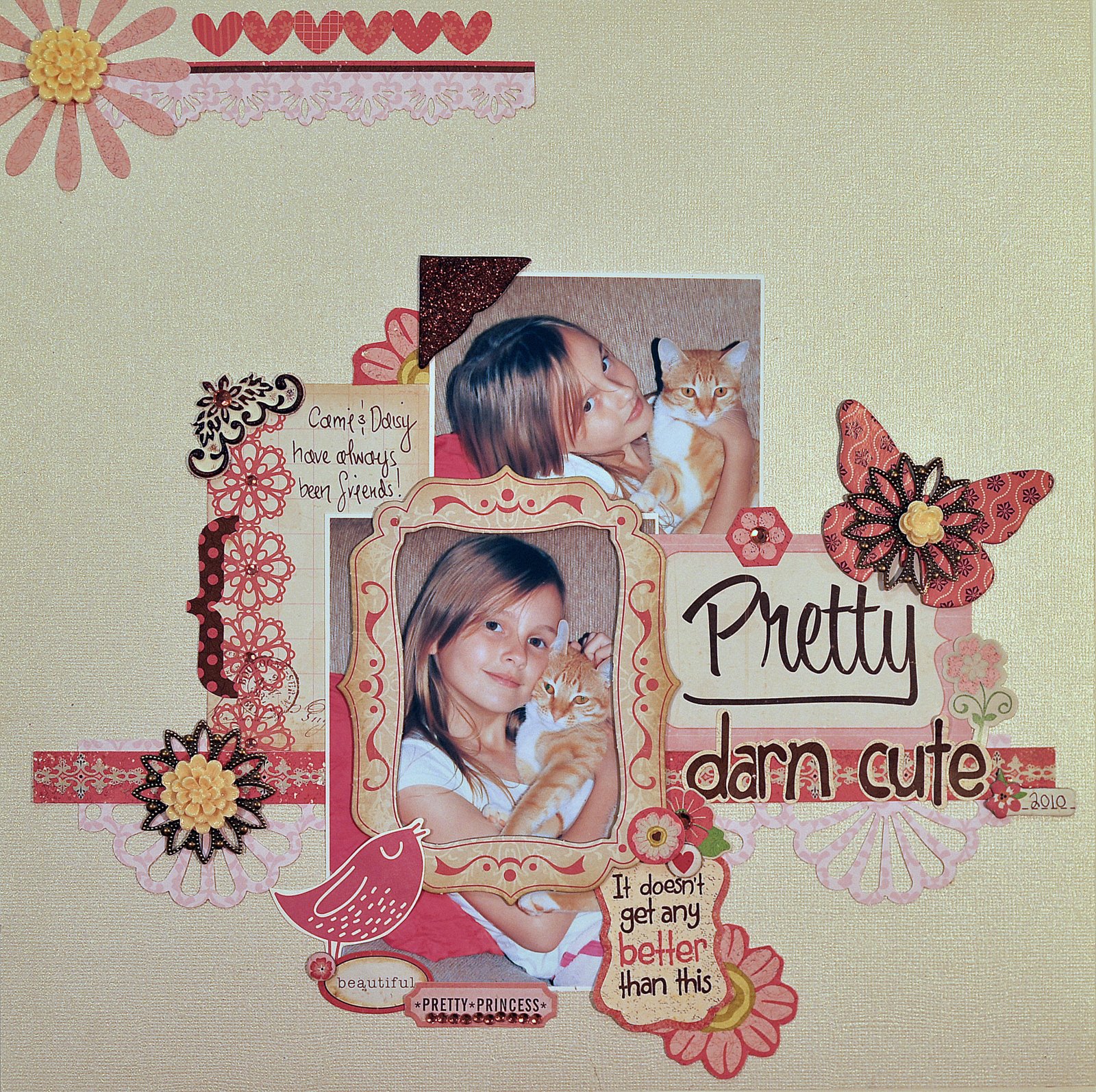 SCRAP ADDICT: Pretty Darn Cute Layout {Colour Combos Galore 197}