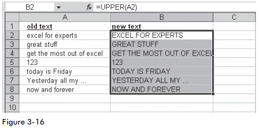 Use the UPPER function to convert text from lowercase to uppercase ...