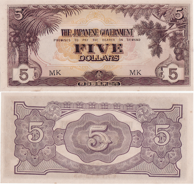 Randhawa's Bank Notes And Collectibles: Japanese Invasion of Malaya $5 ...