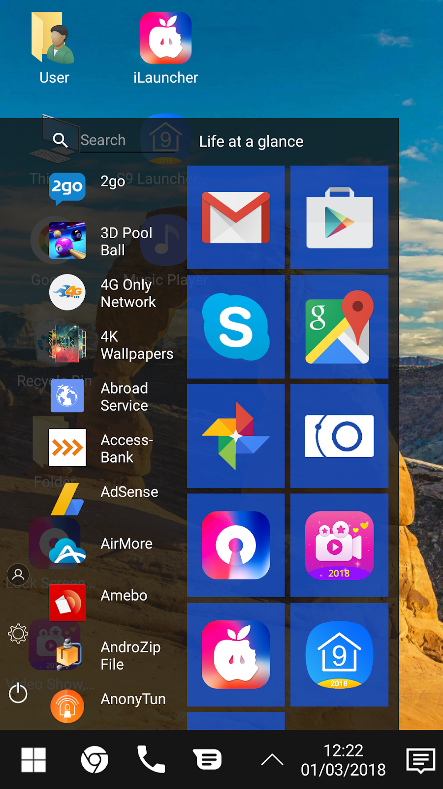 How to make your phone look like windows 10 ~ achisonltd