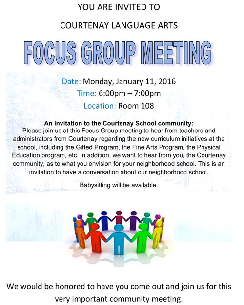 Uptown Update: Focusing on Courtenay School - You Are Invited