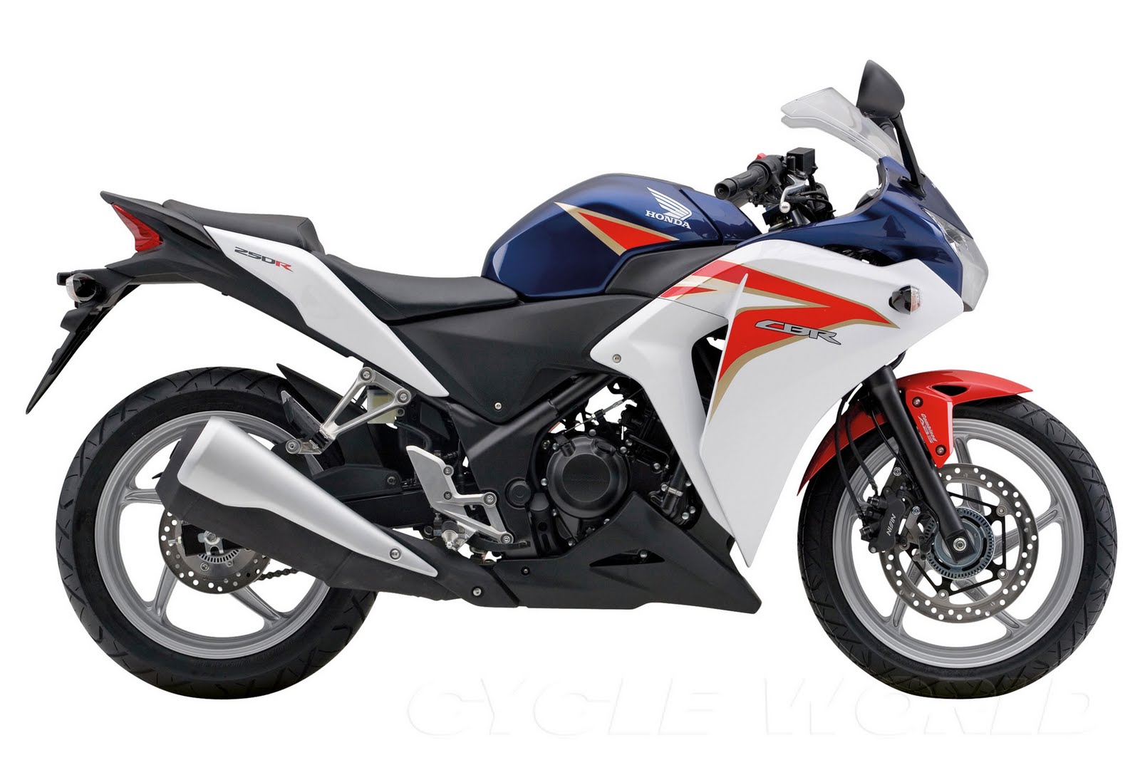 Honda CBR250R to get (Red-Blue-White) color combo, shown at the 2012 ...