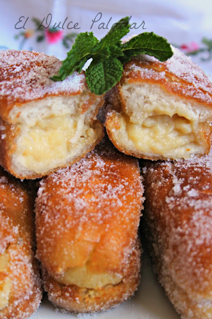 Xuxos rellenos de crema muy fácil - El dulce paladar