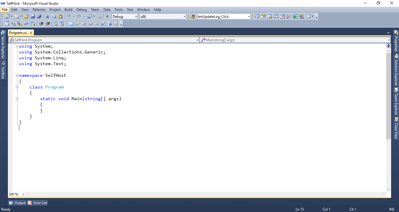 Dot Net Example Creating A Self Hosted Wcf Service