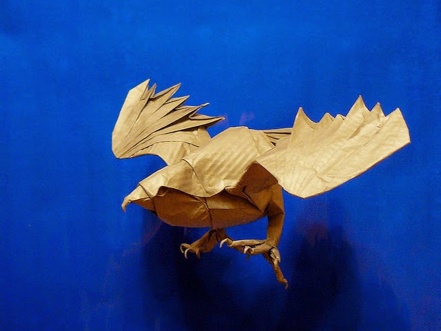 origami hawk ~ origami instructions art and craft ideas