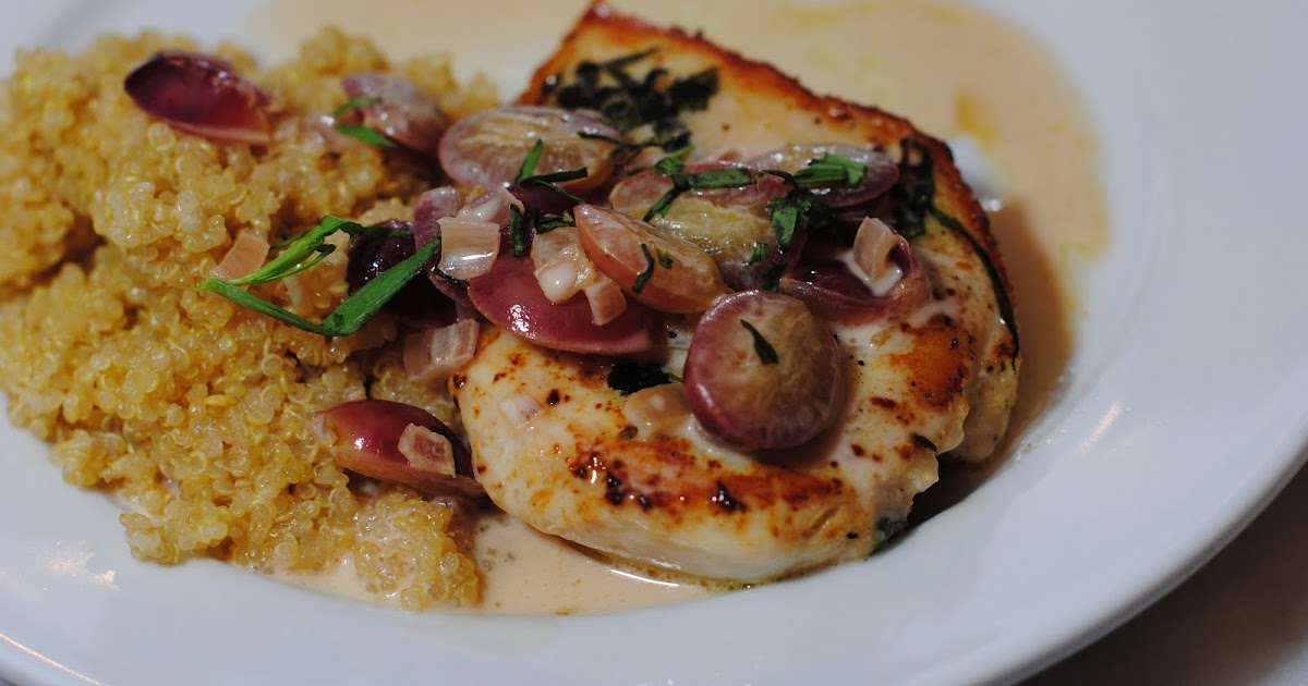 Chez Popine: Chicken Veronique with grape shallot cream sauce