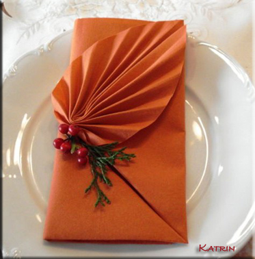 Servet vouwen, Papieren servet vouwen, Servetten vouwen kerst