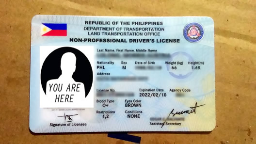 List of Non-Professional Driver's License Restrictions Philippines