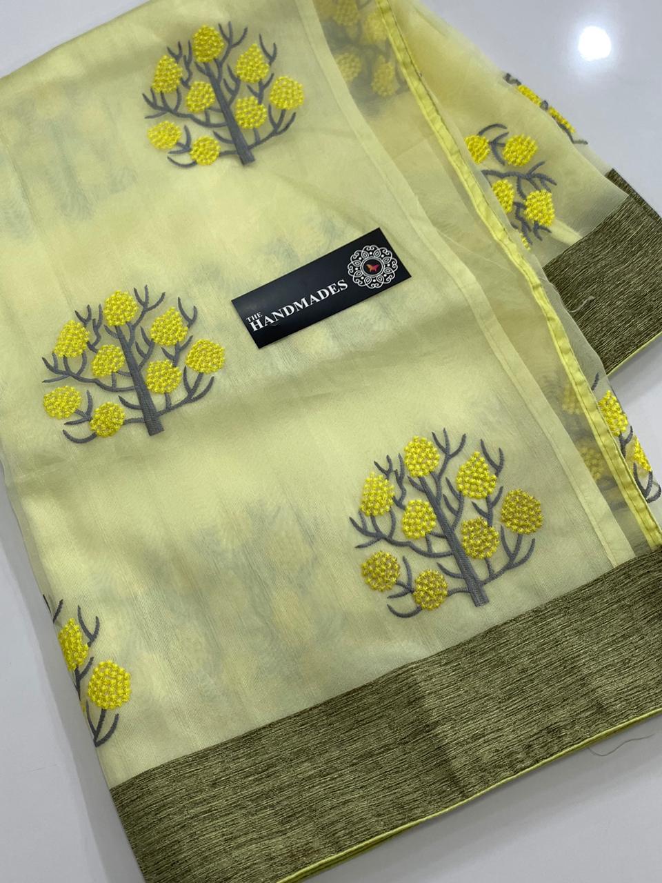 Latest tissue organza sarees