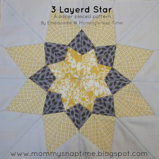 Mommy's Nap Time: {Sew} Beautiful Bee - Paper Pieced 3 Layered Star ...