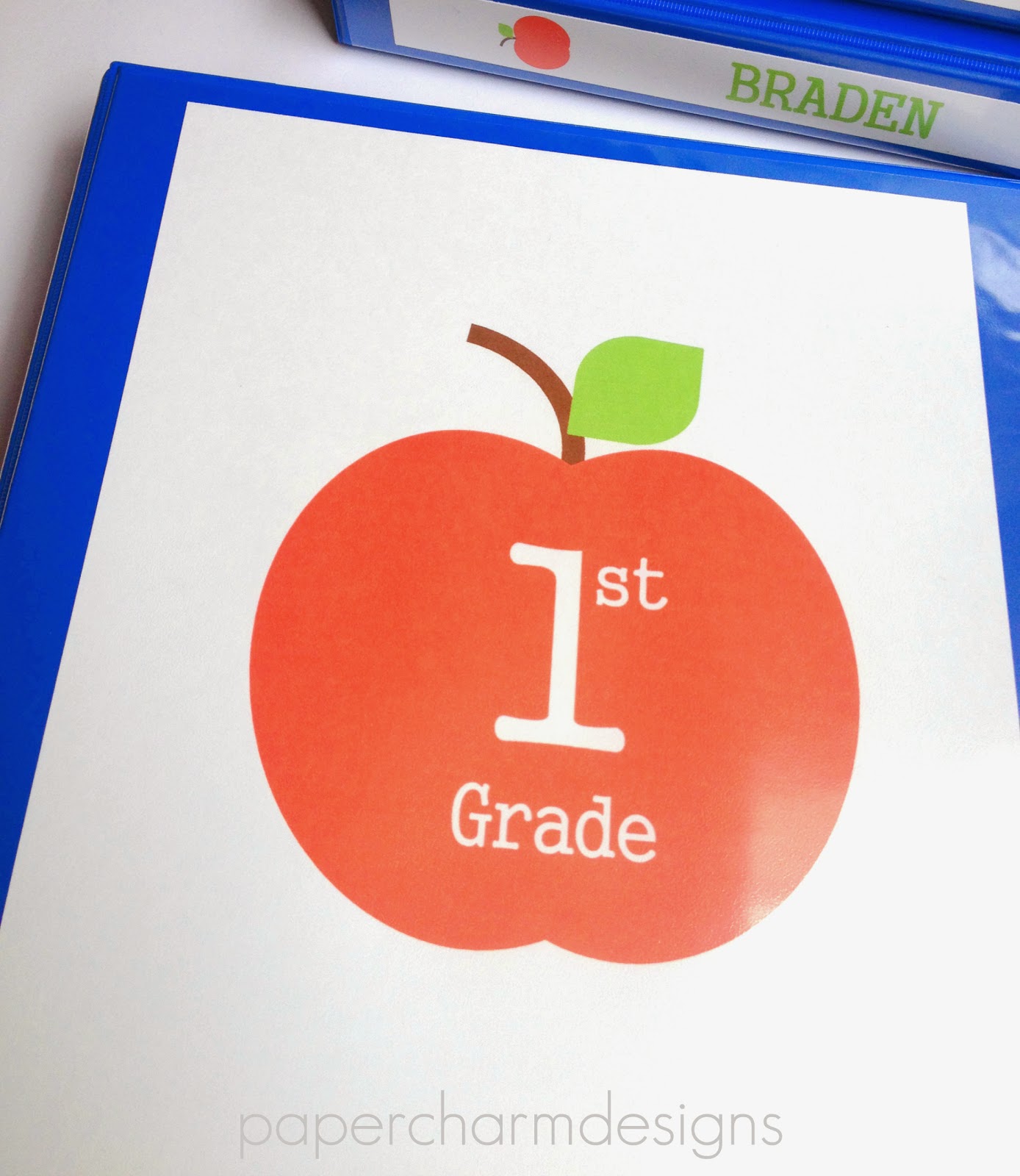 PaperCharm: Printable Apple School Binder Covers