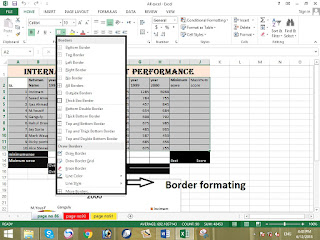 Formatting Borders in MS Excel - computer free courses