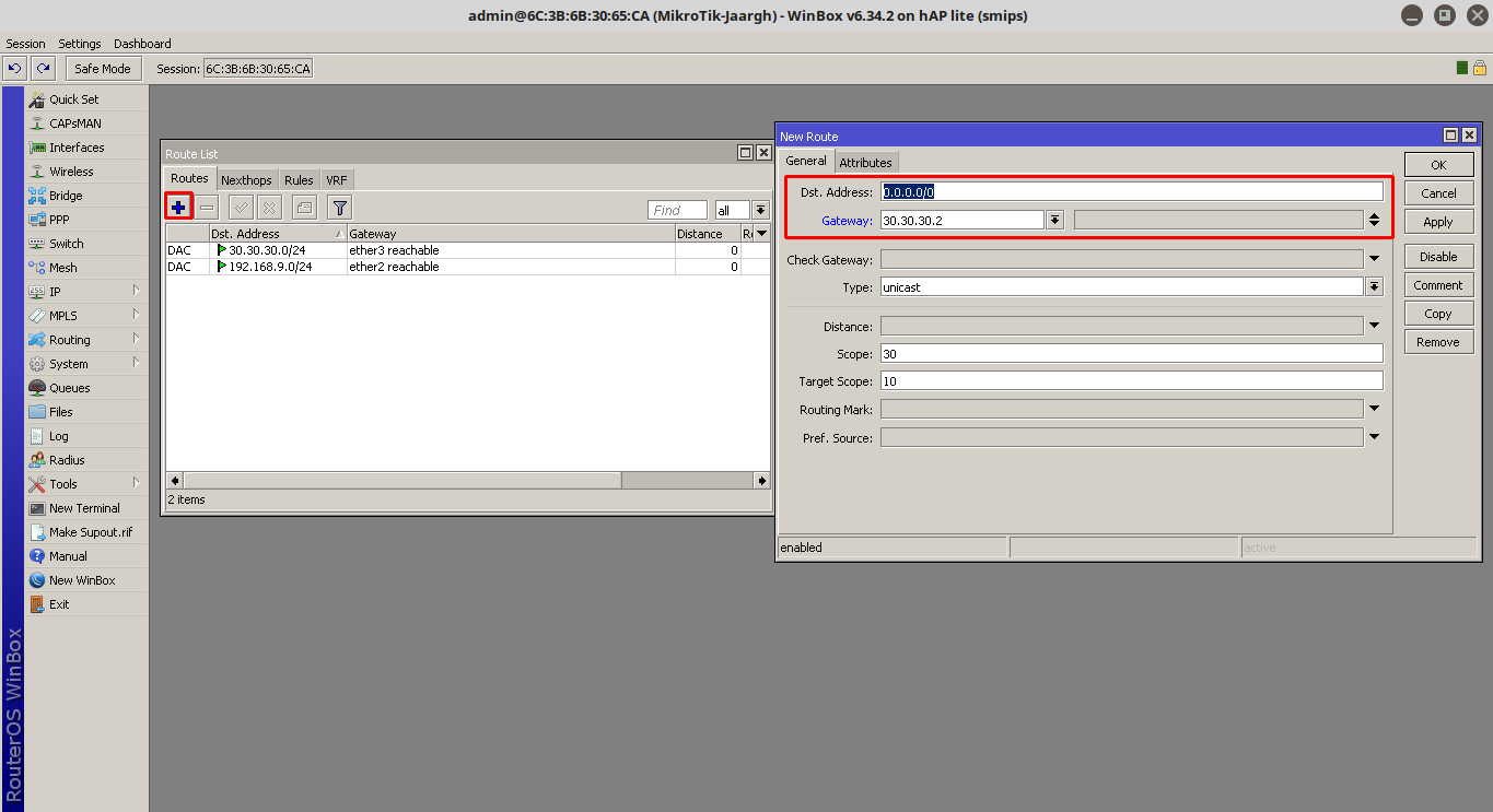 Konfigurasi Routing Statik Menggunakan Mikrotik RB941 - Anonghost