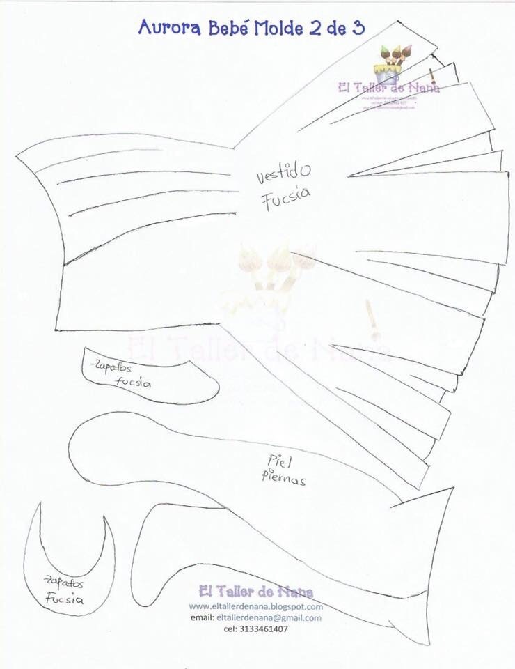 Eu Amo Artesanato: Princesa Aurora em Eva com Molde(A Bela Adormecida)