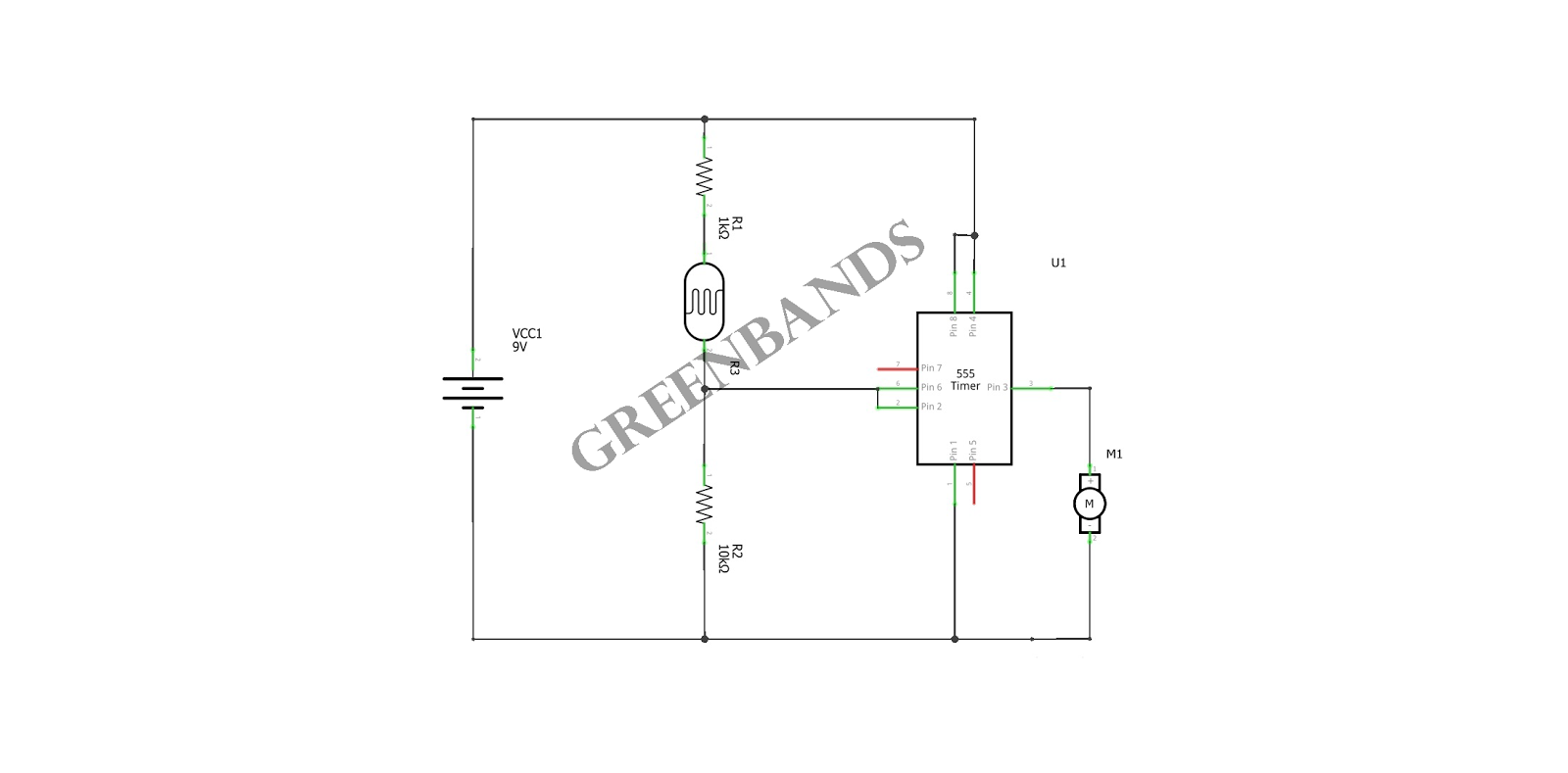 LDR circuit running motor