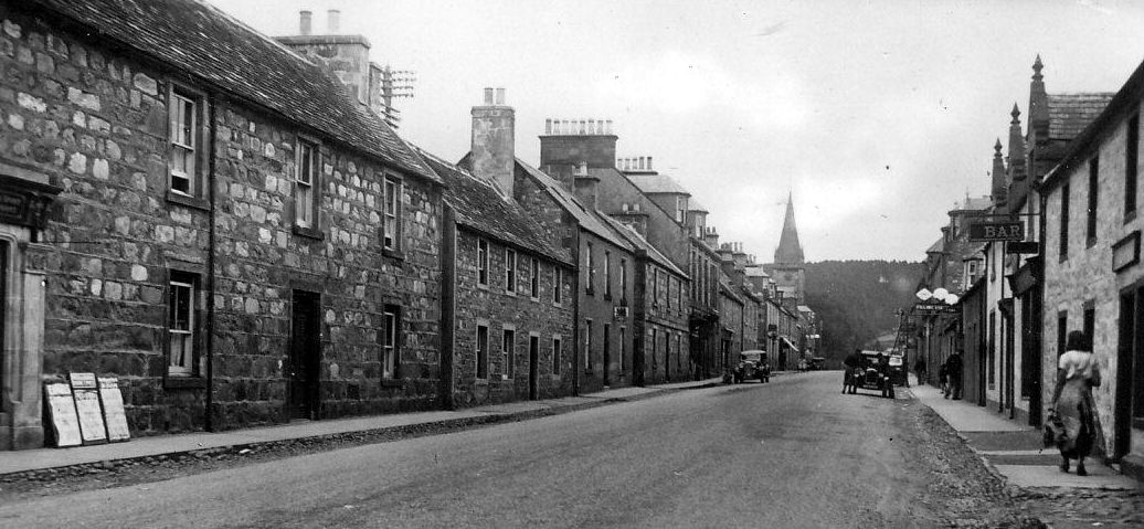 Tour Scotland: Old Photograph East High Street Fochabers Scotland