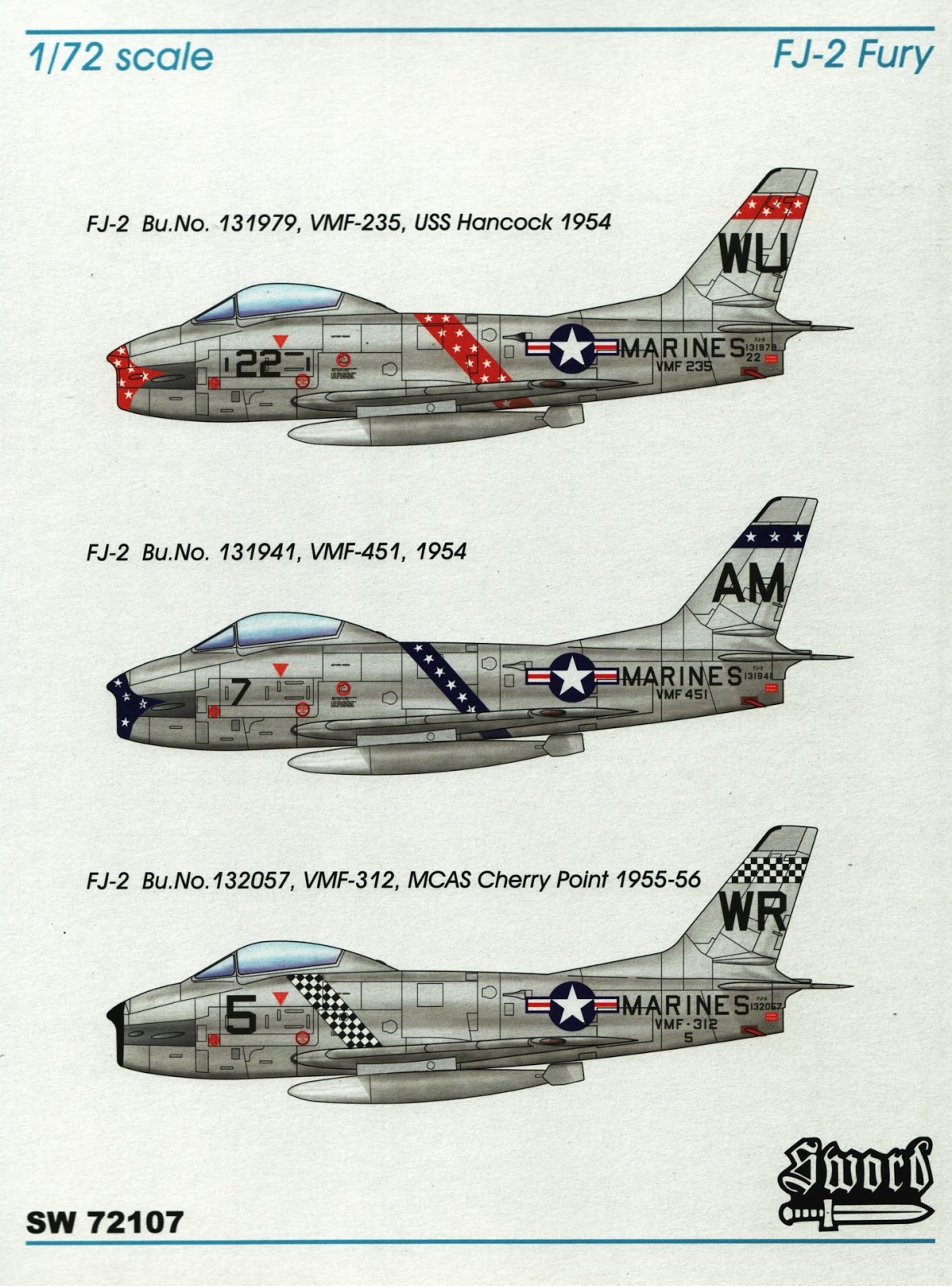 Tailhook Topics: Sword 1/72 North American FJ-2/3 Furies