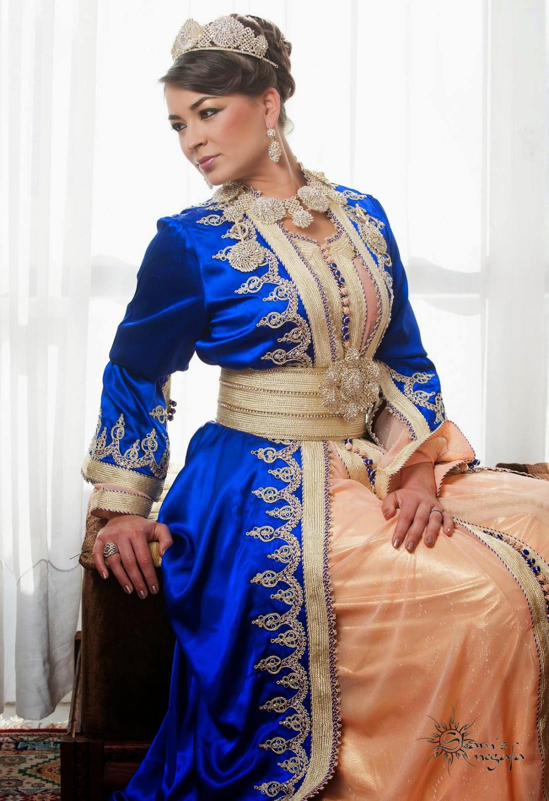 Caftan Bleu 2015 - Boutique Caftan à Paris & Fes - Caftan Haute couture ...