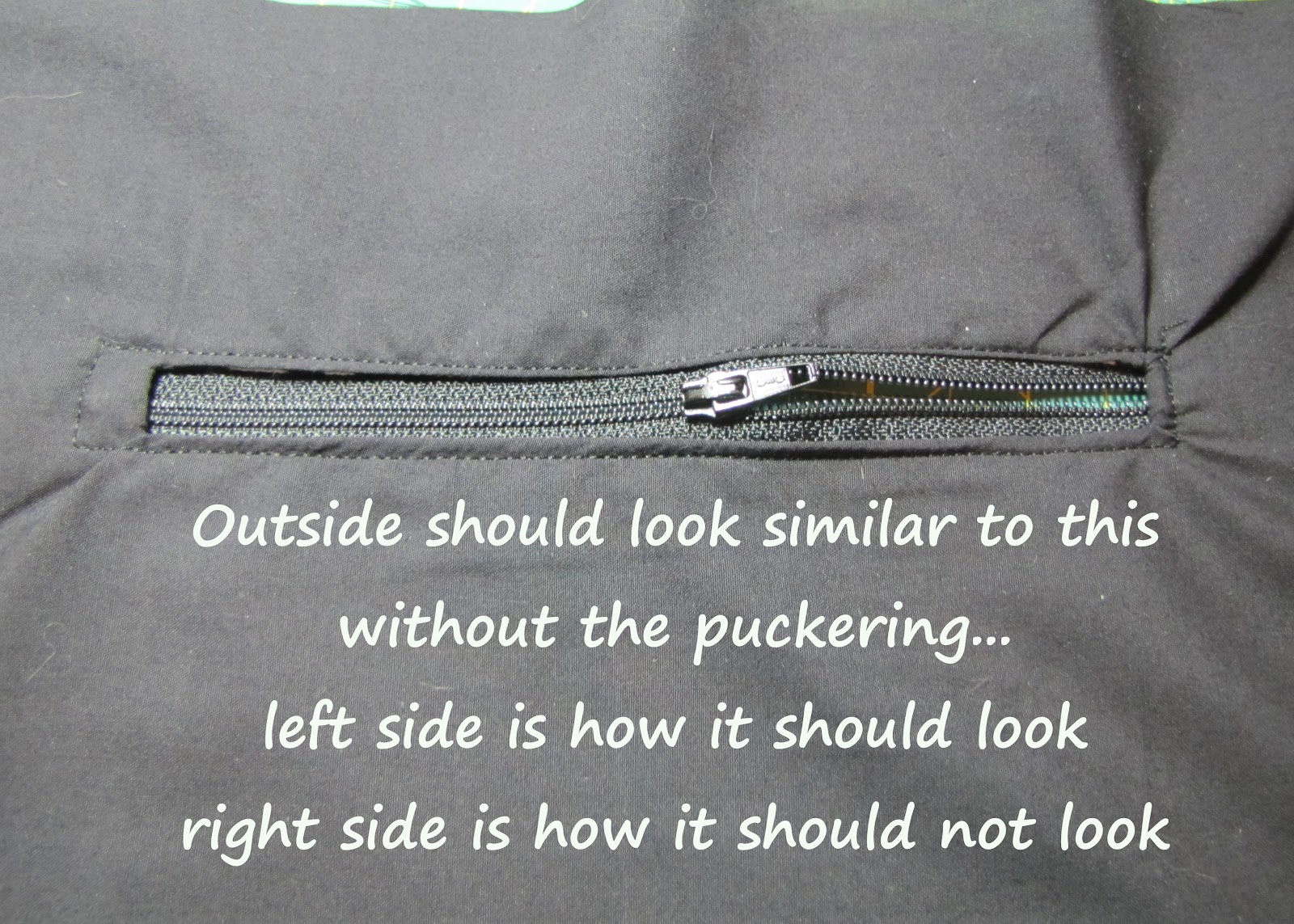 Collar Craze!: Tutorial - How to add an inside zipper pocket to a purse ...