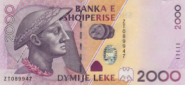 Albania 2000 Leke banknote 2007 King Gentius|World Banknotes & Coins ...