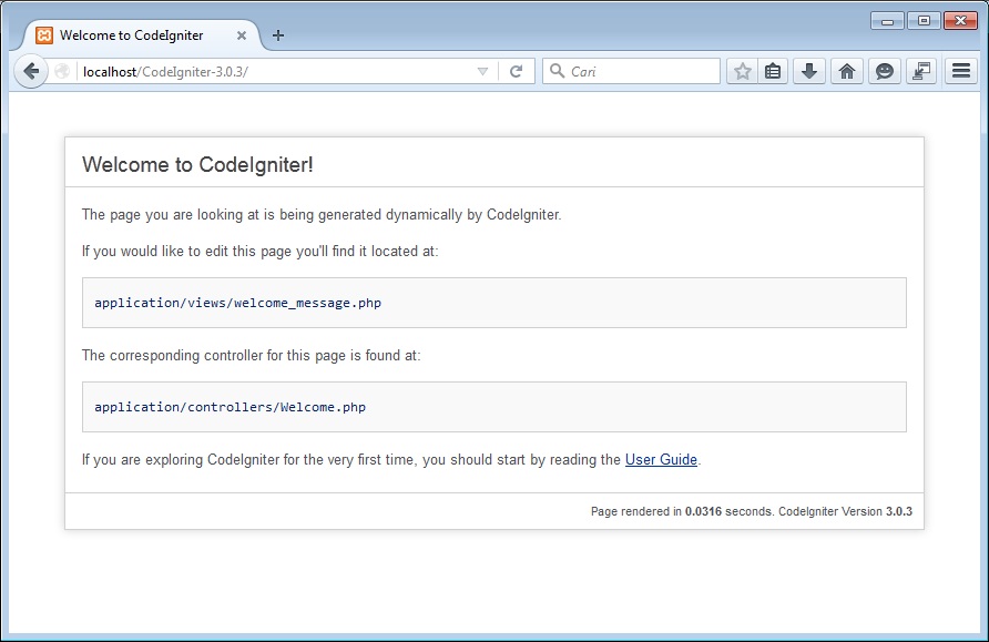Cara Instal/Memasang Framework Codeigniter | Cara Cara Apa Aja