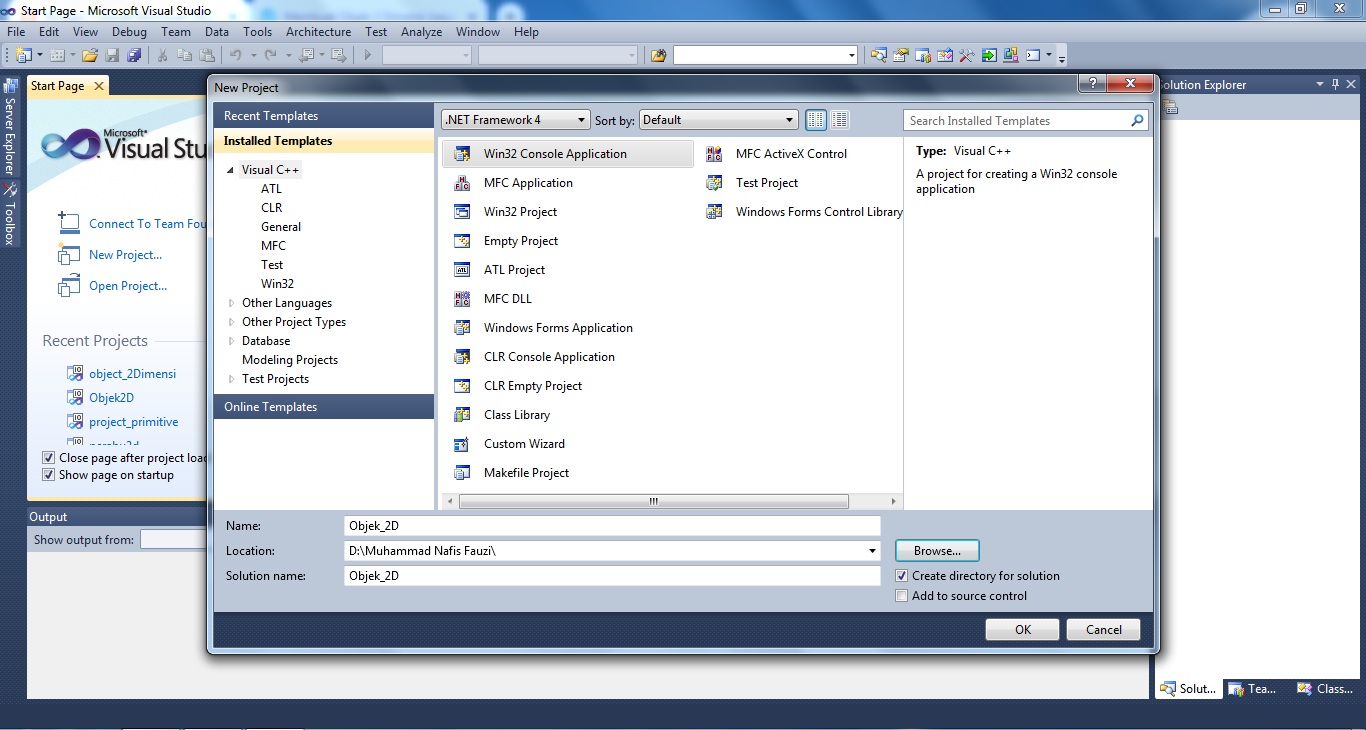 Tutorial Membuat Objek di Microsoft Visual Studio