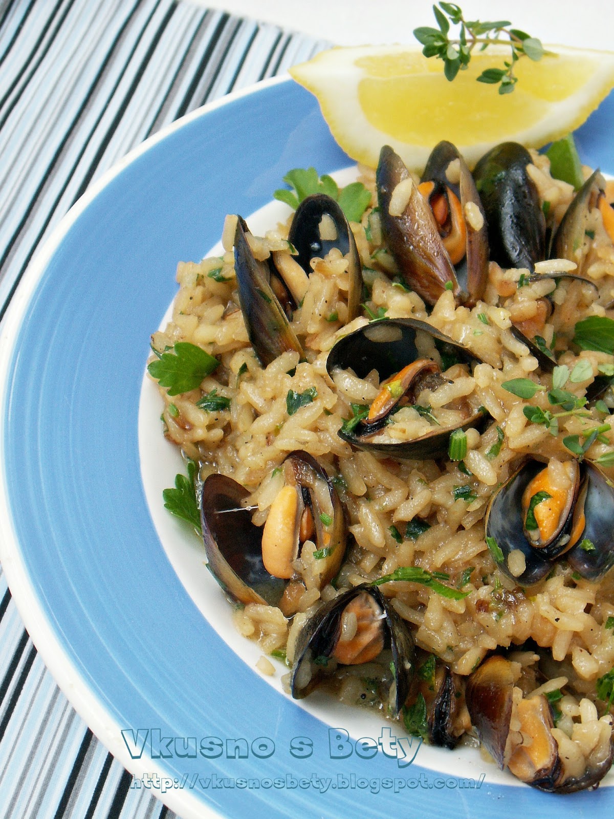 Миди с ориз - Mussels with rice