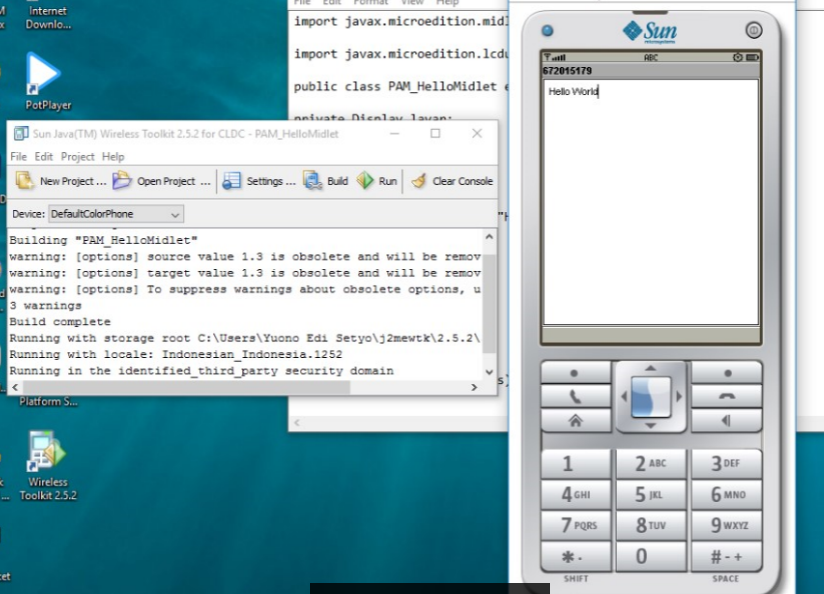 Membuat Aplikasi J2ME Sederhana HelloMidlet Menggunakan Sun Java Wireless Toolkit - Kuper Update