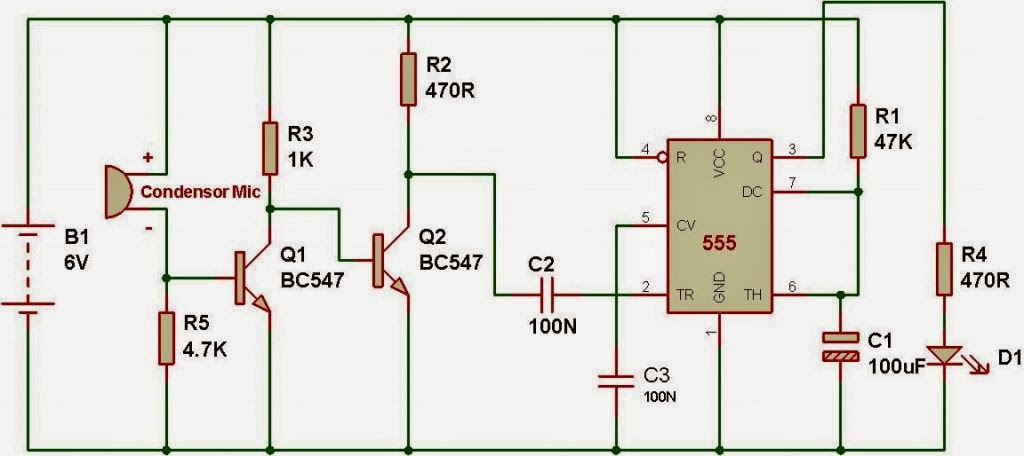CLAP SWITCH USING IC NE555