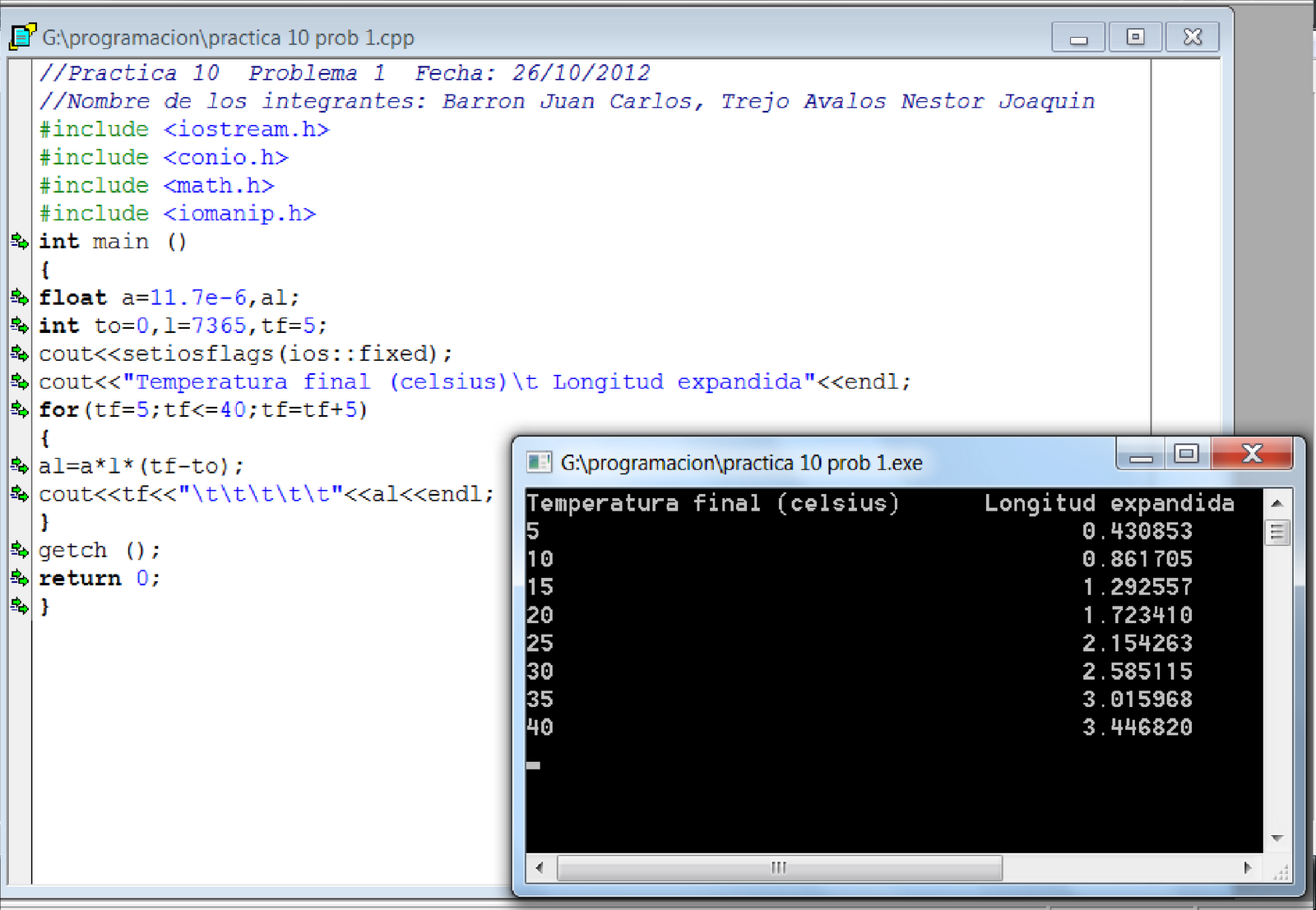 FUNDAMENTOS DE PROGRAMACION: Practica 10