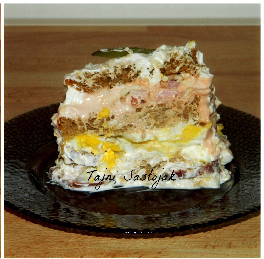 Tajni sastojak : SLANA TORTA MIMOZA SA KREKERIMA