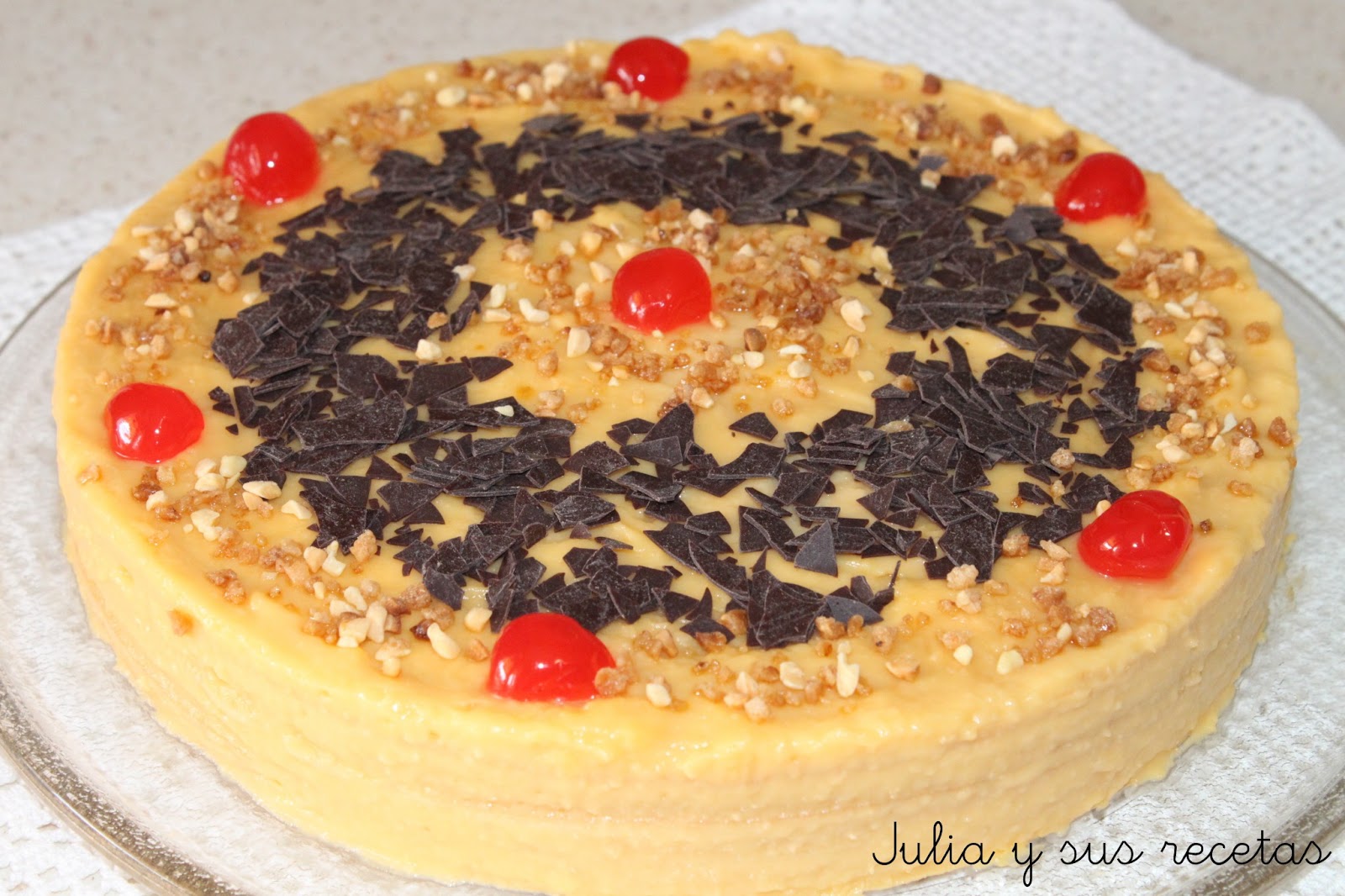 JULIA Y SUS RECETAS: TARTA DE OBLEAS CON FLAN