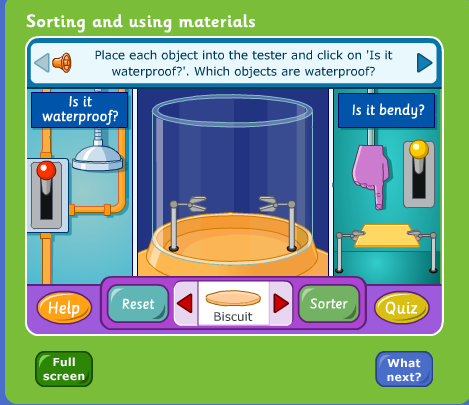 Arts and Science at School: "Properties of Materials" (Game)