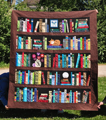 Sapphire's Stitching Stanza: Bookshelf Quilt