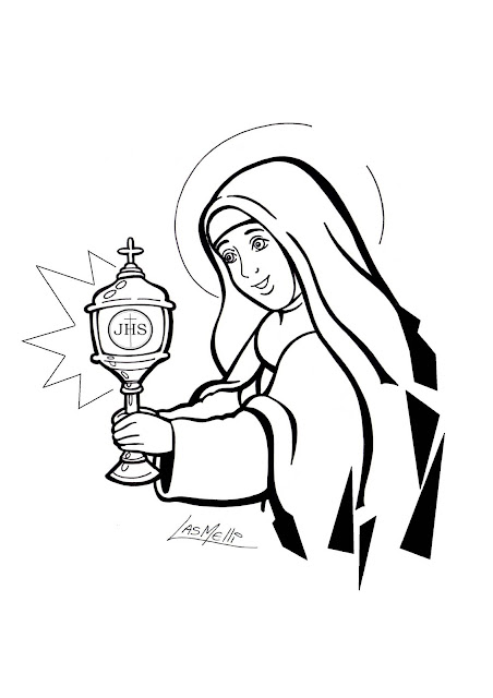 El Rincón de las Melli: DIBUJO: Santa Clara de Asís