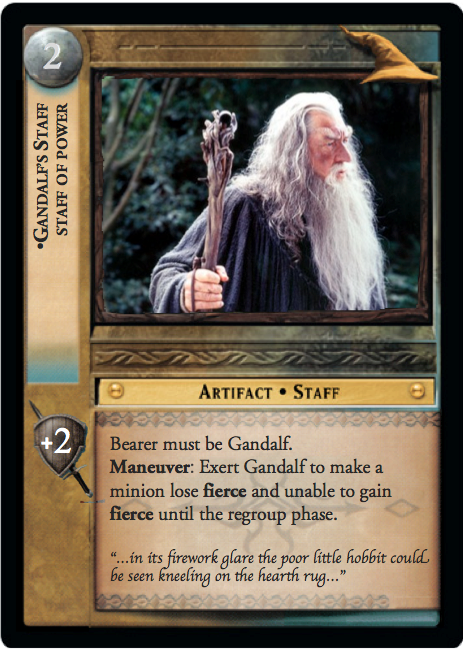 The Lord of the Rings TCG Blog: Gandalf's Staff, Staff of Power