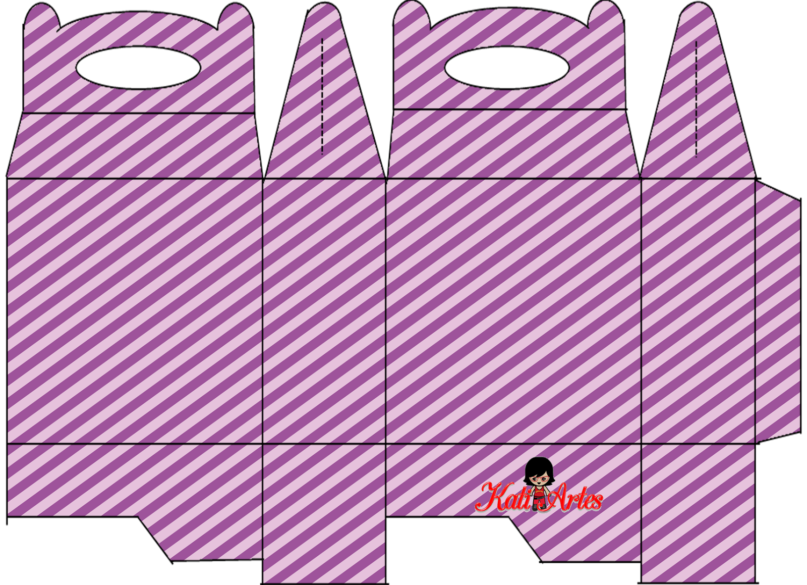 Diagonal 2 Colors Stripes: Free Printable Lunch Box. - Oh My Fiesta! in ...