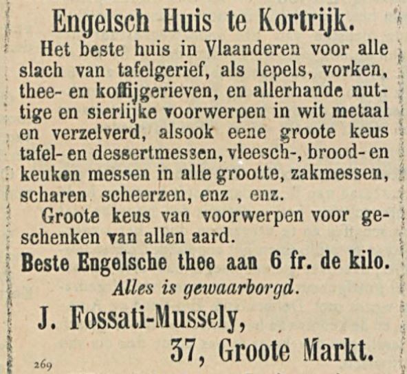 Kortrijk in zichtkaarten: Fossati-Mussely - de uitgever