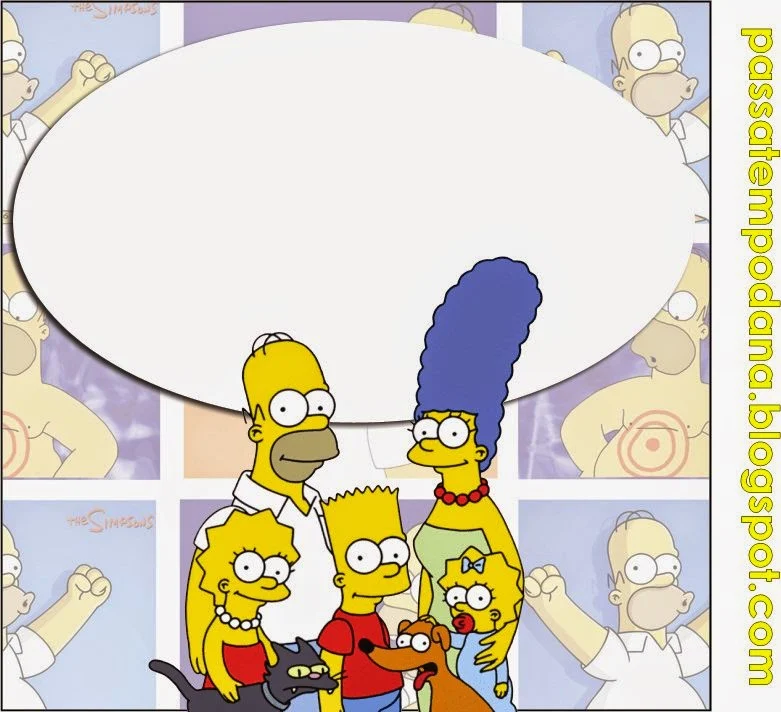 The Simpsons: Free Printable Invitations, Toppers and Stickers. - Oh My ...