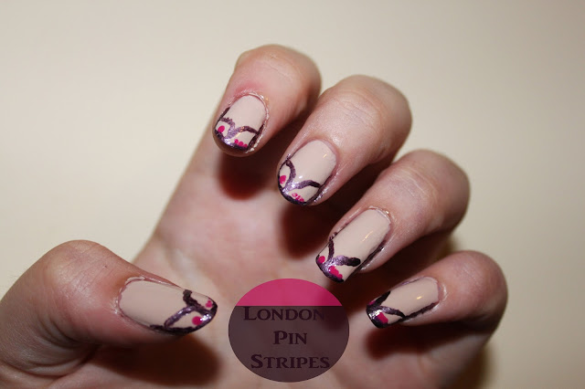 Flip flop nails | London Pin Stripe