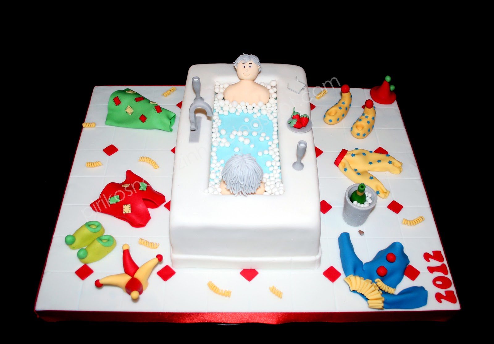 Pirikos Cake Design: Que tal nós dois numa banheira de espuma...