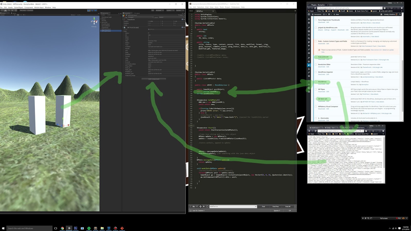 Worldpress Wordpress Json Api Unity3d Html5 Webgl Unity Shark